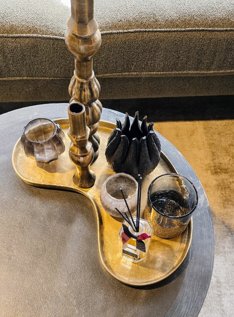 Dienblad Kidney antiek brons - Pure Wood